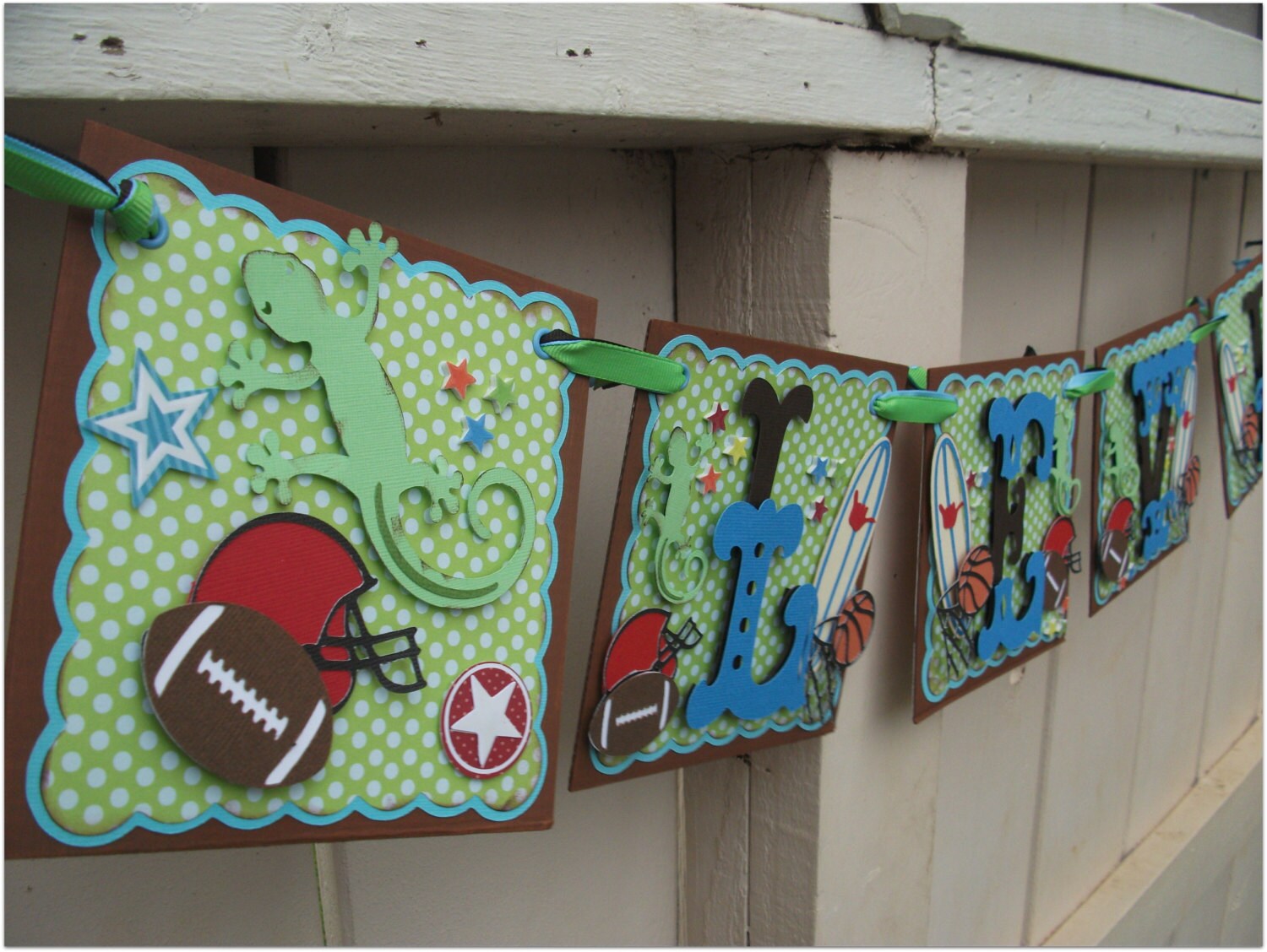 Handmade Banner Custom Made GO GREEN Name Banner Happy - Etsy