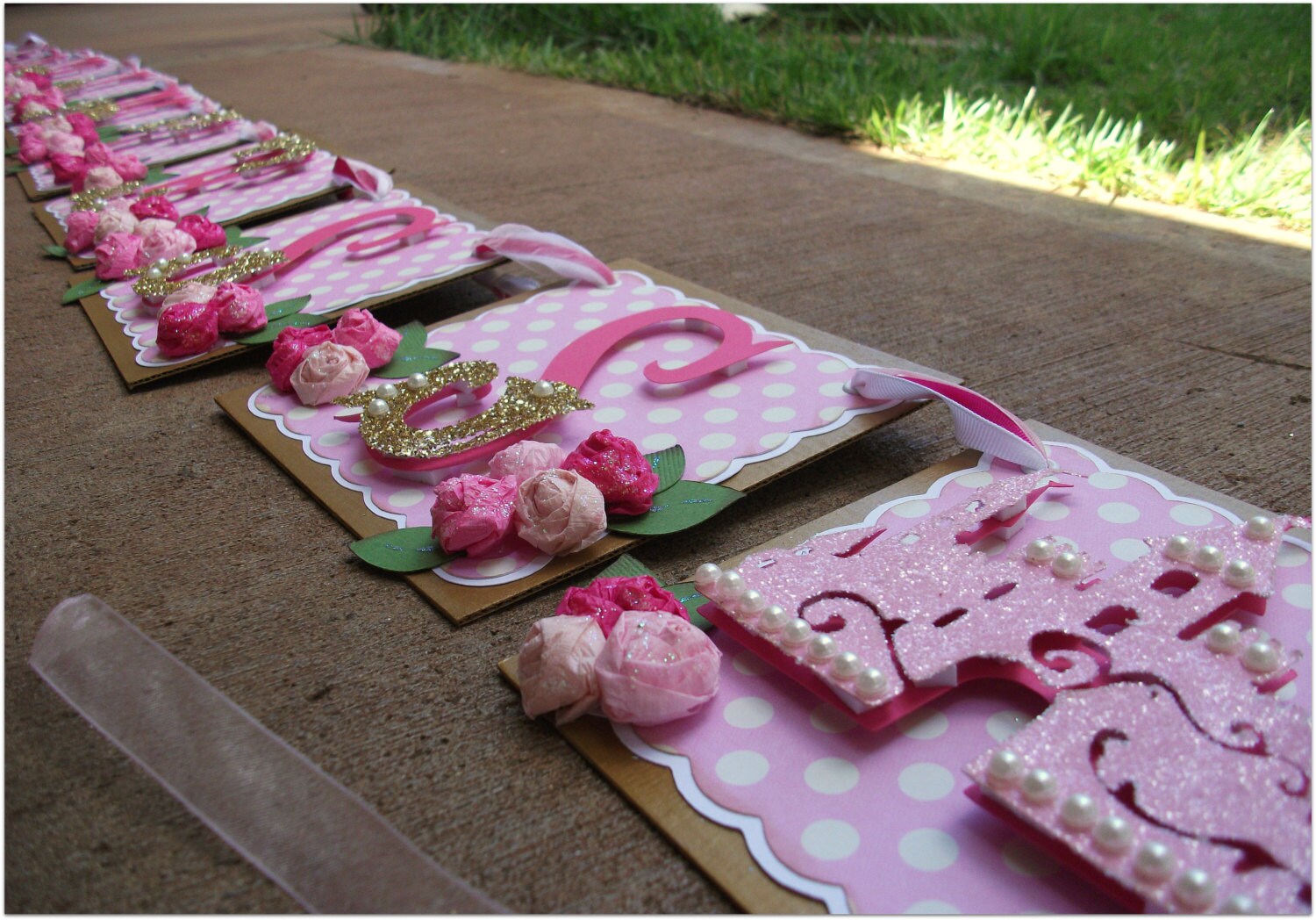 Princess Handmade Banner Custom Made GO GREEN Princess - Etsy