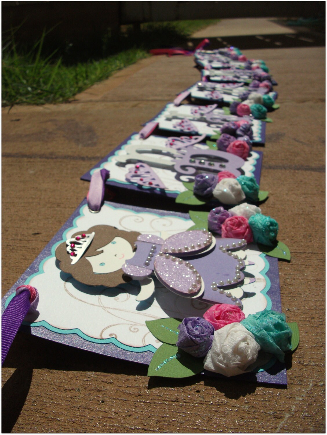 Handmade Princess Banner Custom Made GO GREEN Name - Etsy UK