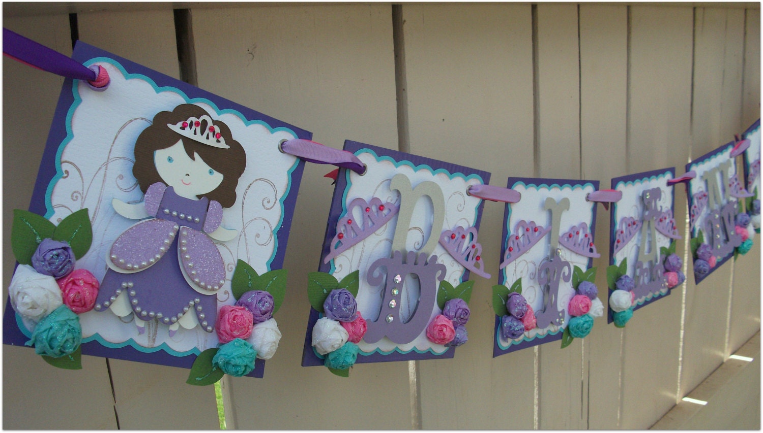 Handmade Princess Banner Custom Made GO GREEN Name - Etsy UK