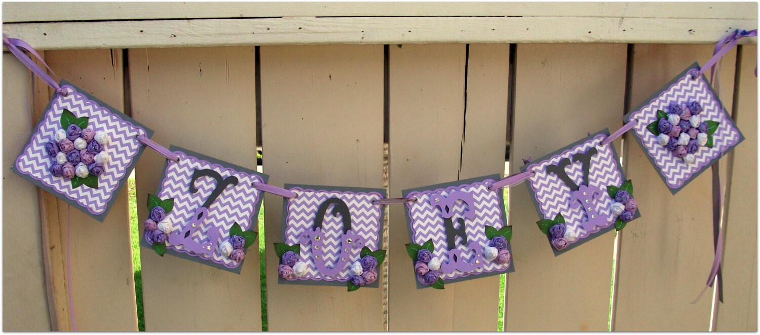 Chevron Handmade Banner Custom Made GO GREEN Name Banner - Etsy