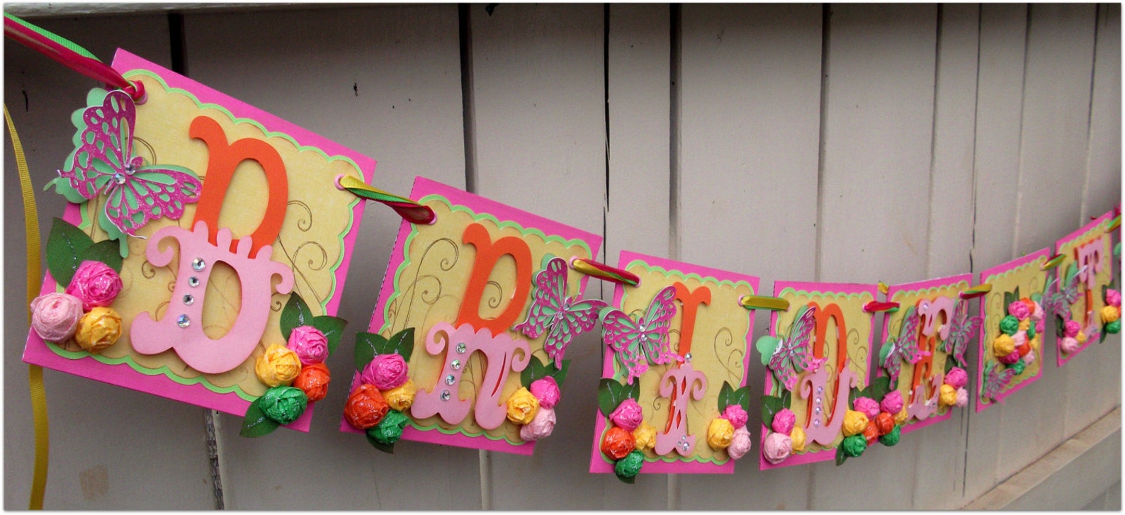 Handmade Banner Custom Made GO GREEN Name Banner Happy - Etsy