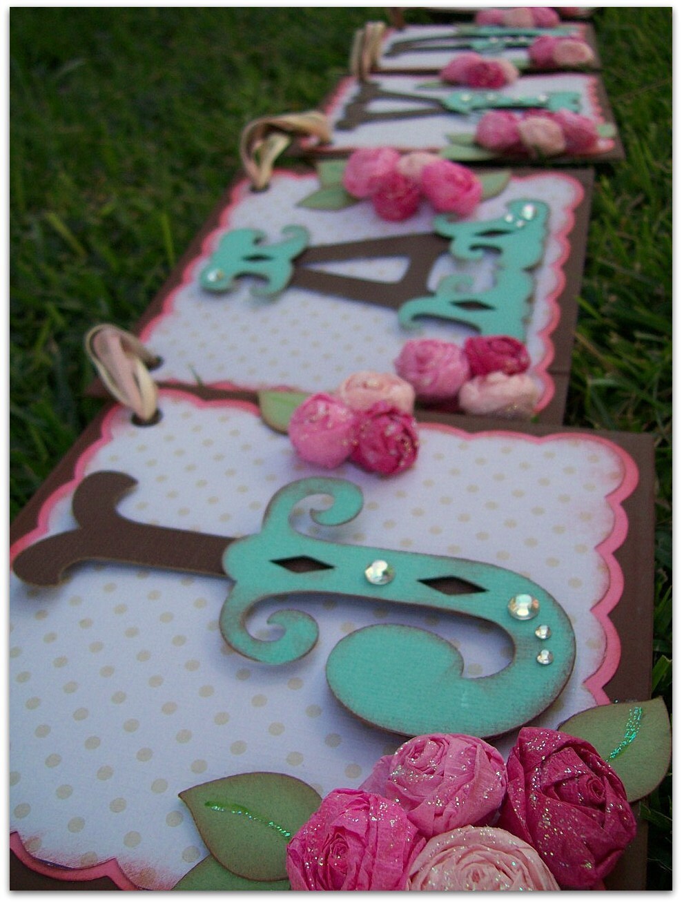 Handmade Banner Custom Made GO GREEN Name Banner Happy Birthday Baby ...