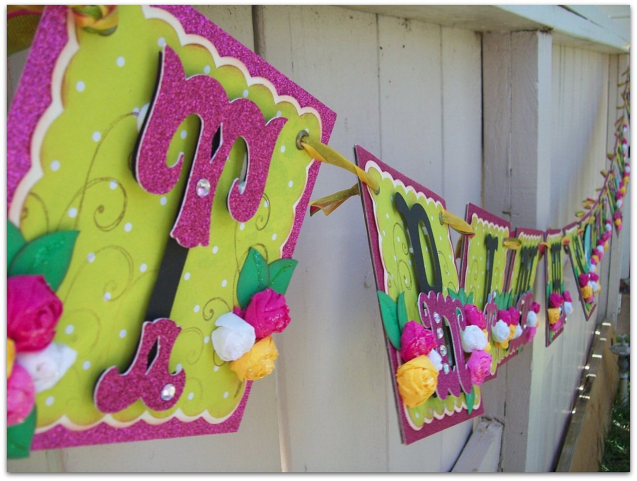 Handmade Banner Custom Made GO GREEN Name Banner Happy - Etsy