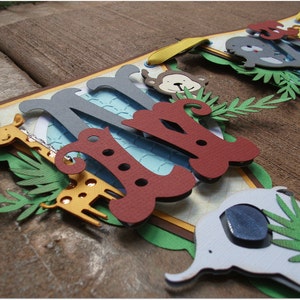 Safari Animals Handmade Pennnant Banner Custom Made GO - Etsy