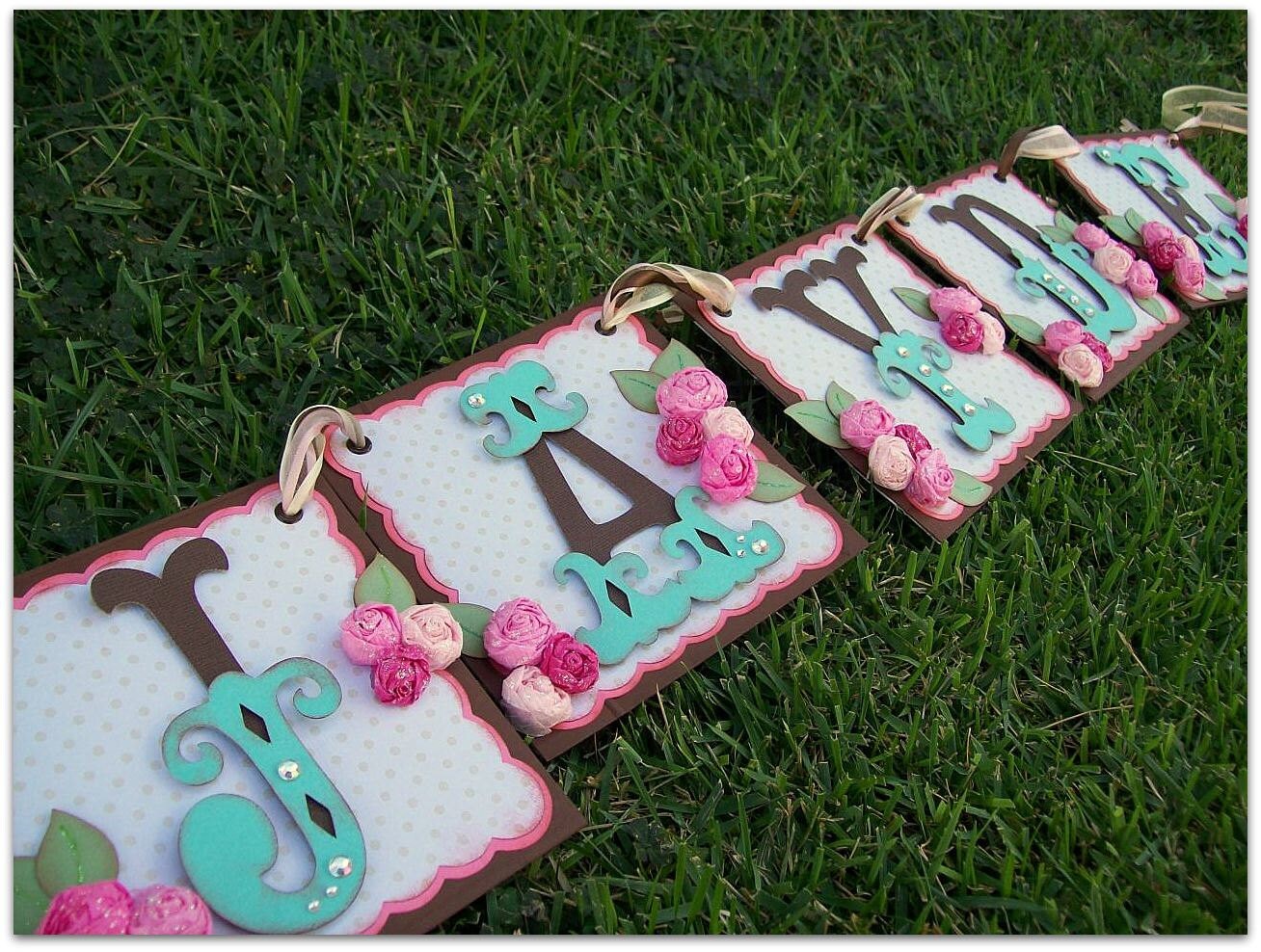 Handmade Banner Custom Made GO GREEN Name Banner Happy Birthday Baby ...