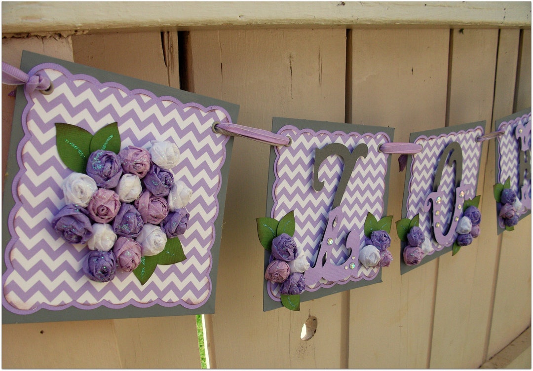 Chevron Handmade Banner Custom Made GO GREEN Name Banner - Etsy