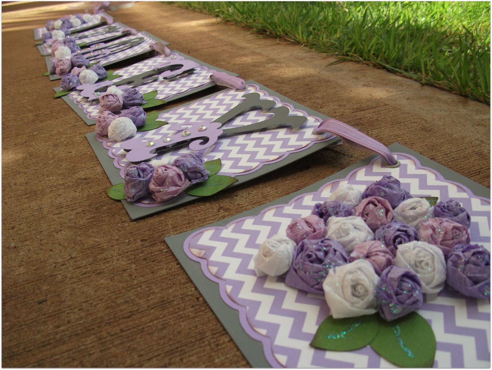 Chevron Handmade Banner Custom Made GO GREEN Name Banner - Etsy