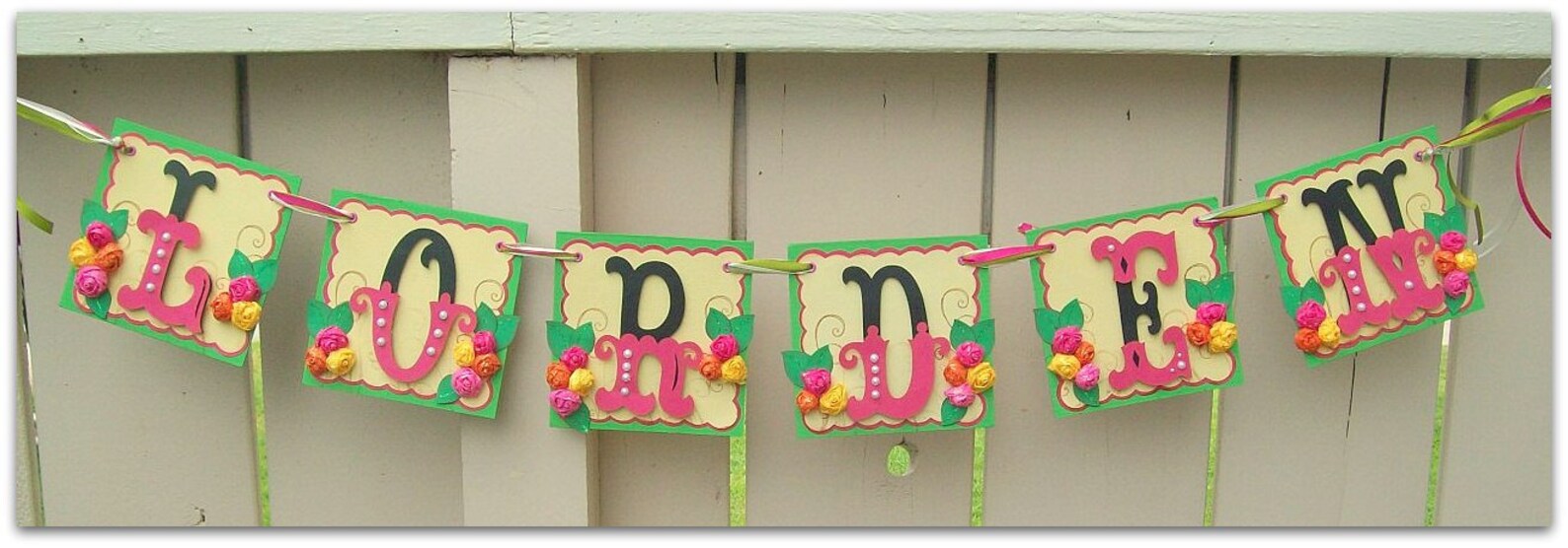 Handmade Banner Custom Made GO GREEN Name Banner Happy - Etsy