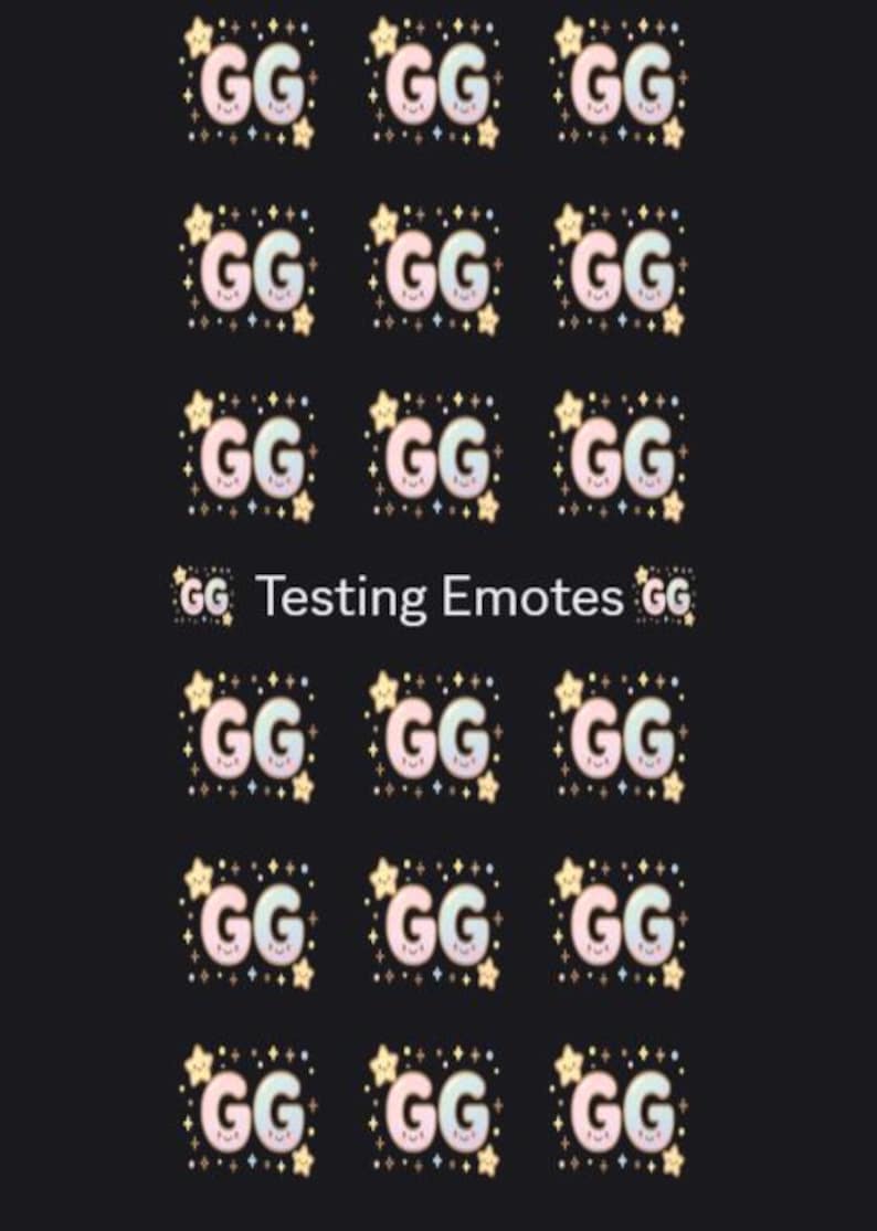 Good Game Aka GG Emote! Twitch Emote for Streaming! 112x112 56x56 28x28 ...