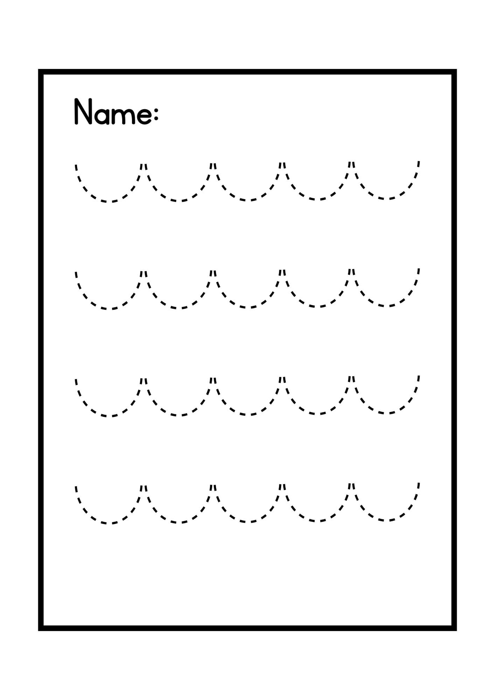 Children's Tracing Worksheets - Etsy