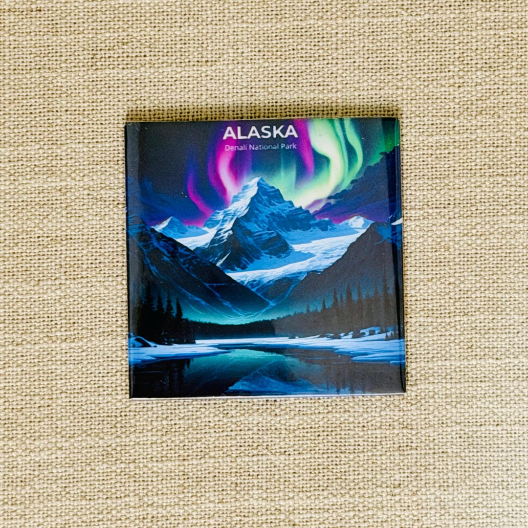 Alaska State Magnet - Denali National Park, Travel Gift, Pride Decor ...