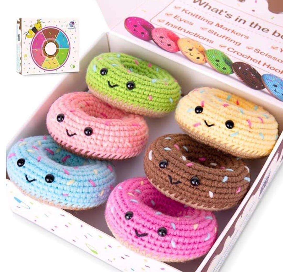 6-pack Donut Family Crochet Kit for Beginners W/ Video Tutorials ...