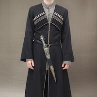 Red Wool Chokha: Georgian Cossack Dance Costume - Etsy
