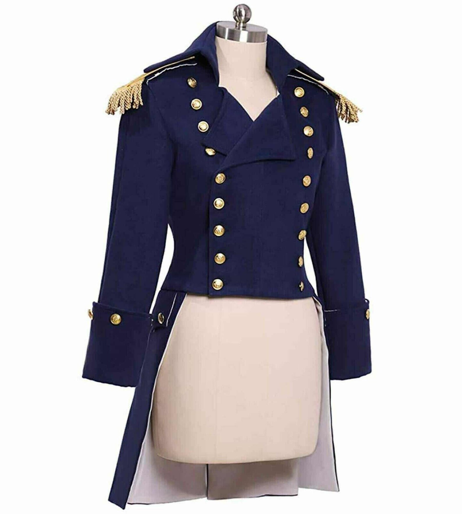 New Colonial British Navy Army Navy Blue Double Breasted Wool Men Coat ...