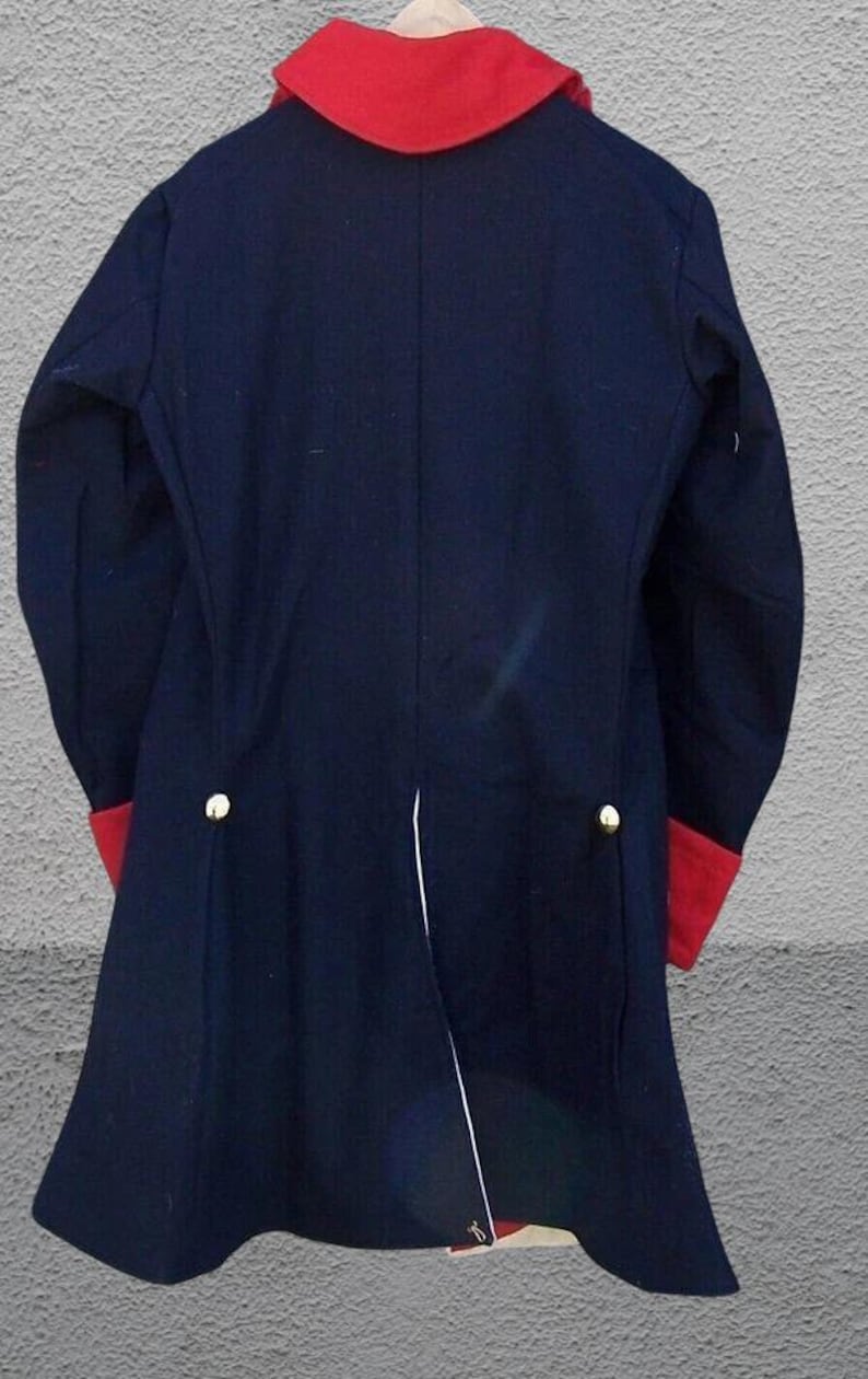 Men's Revolutionary War Regimental Frock Continental Army Navy Blue ...