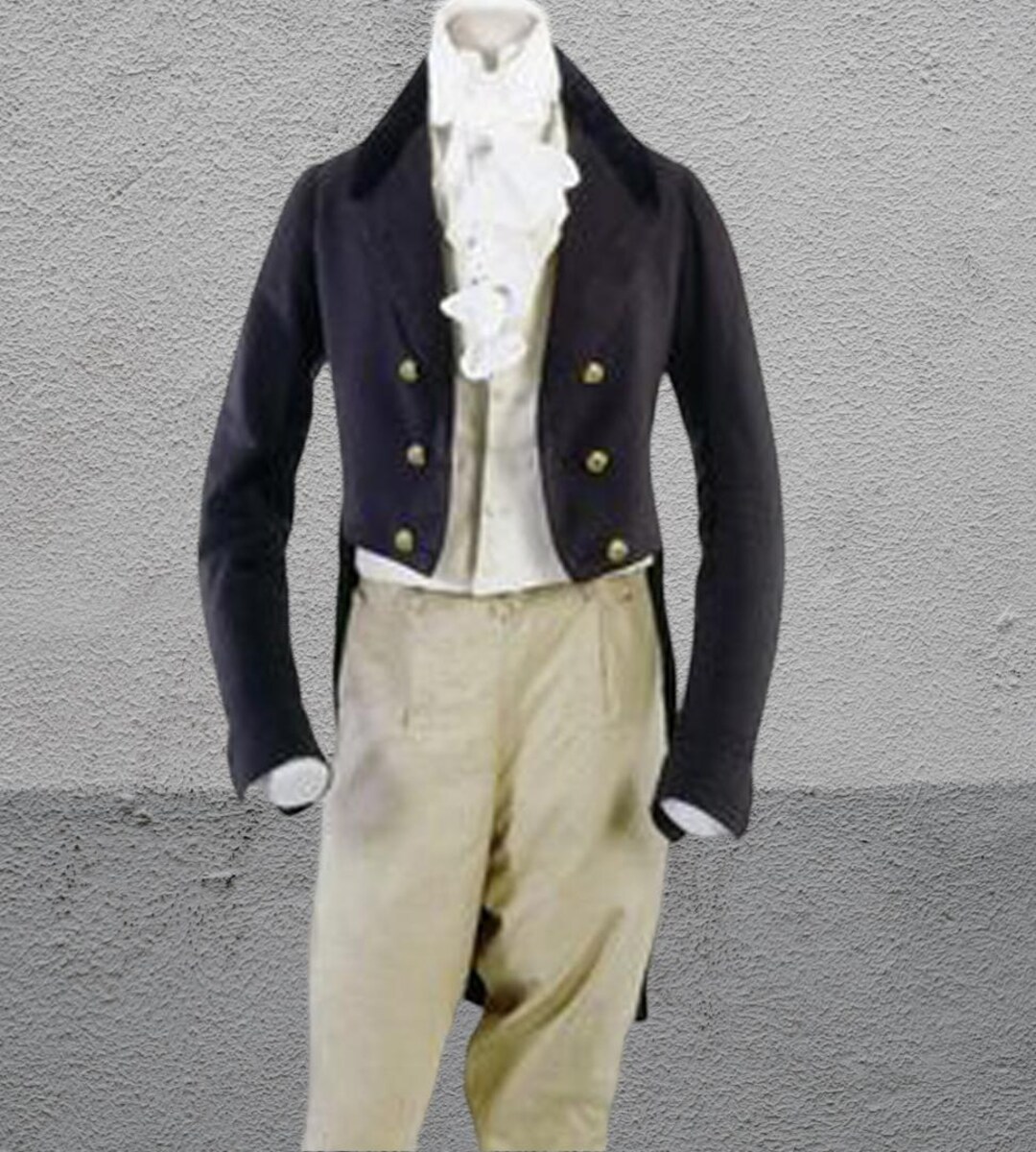 Men's Navy Blue Wool Swallow Tail Coat - Custom Made Regency Style - Etsy