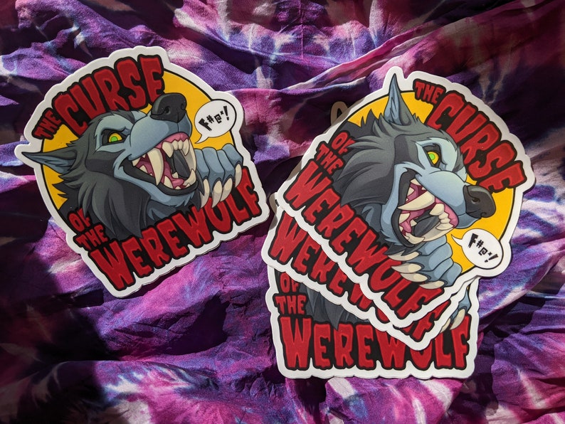 Curse of the Werewolf Sticker Vinyl Sticker 4in X 4in - Etsy