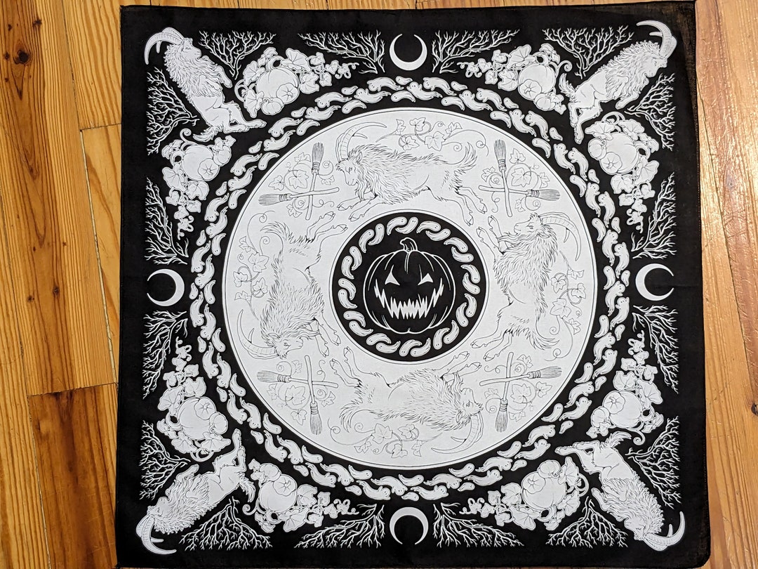 Dancing Goats Bandana / Divination Cloth / Altar Cloth / Face Covering ...