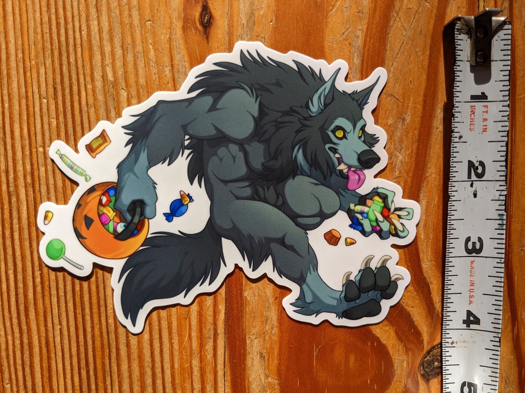 Trick or Treat Eddie Werewolf | Vinyl Sticker | 5in X 4in | Water Proof ...