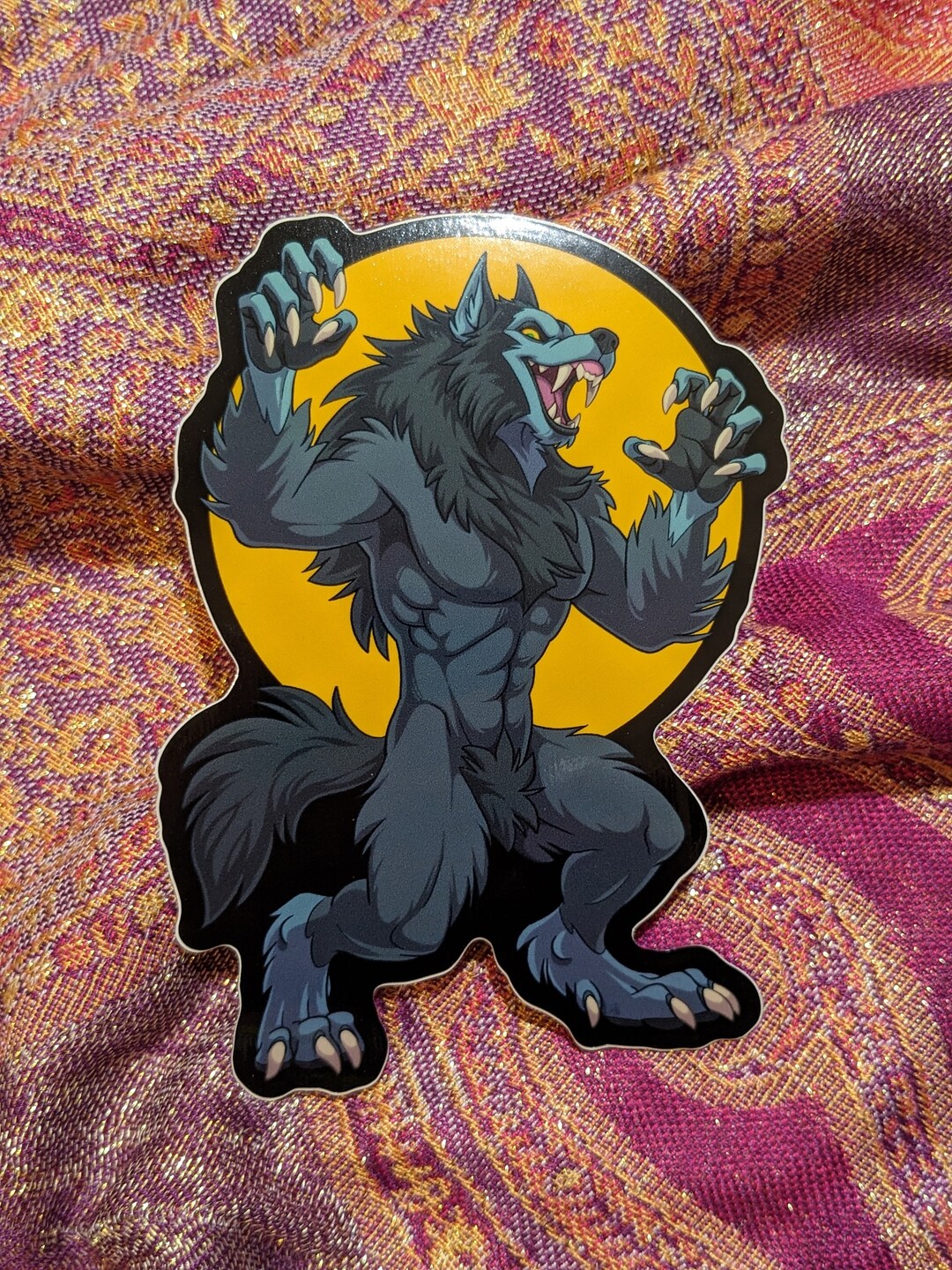 Full Moon Eddie Werewolf (glossy) | Vinyl Sticker | 5in X 4in | Water ...