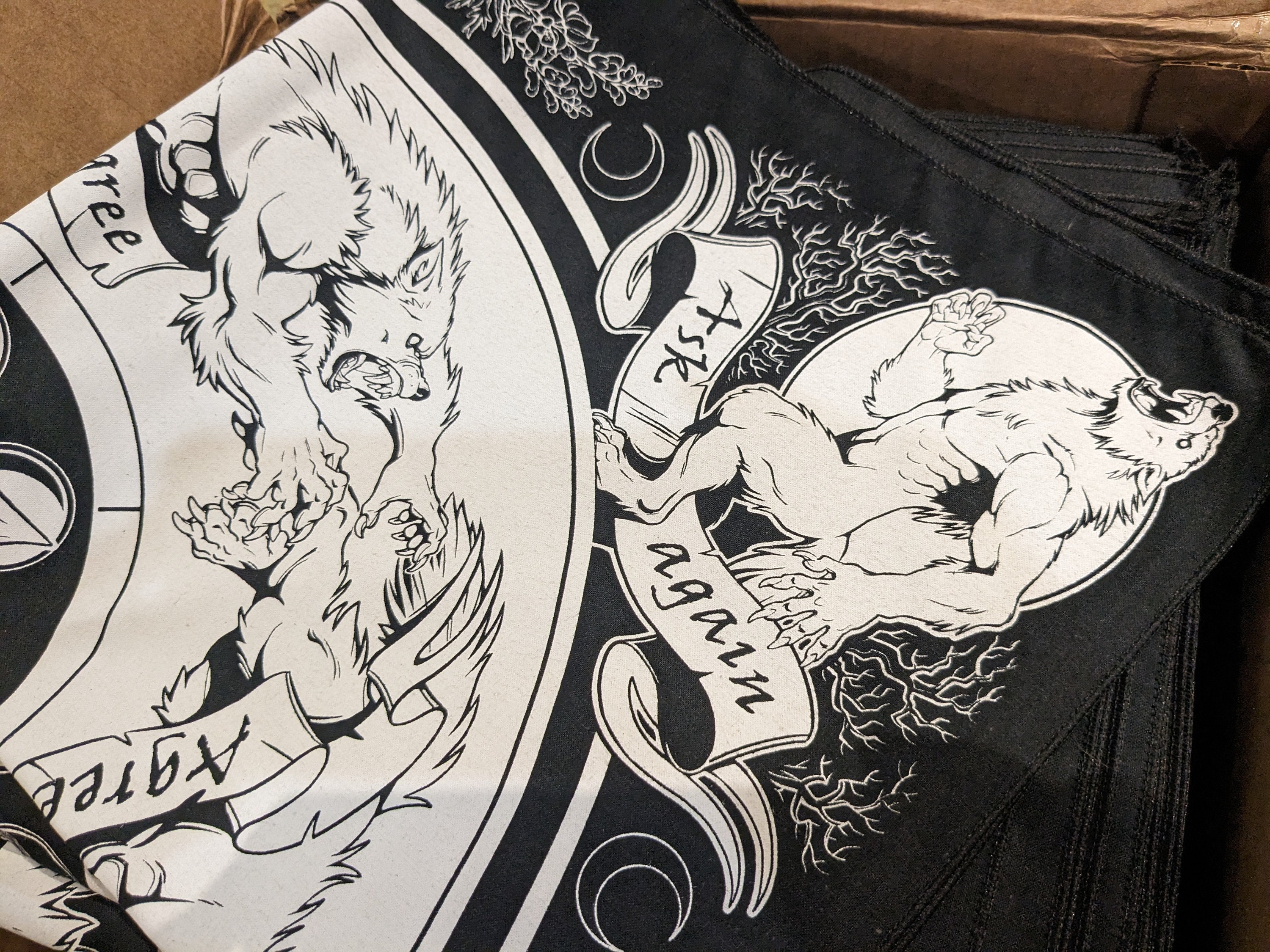 Divination Werewolf Bandana / Divination Cloth / Altar Cloth / Face ...