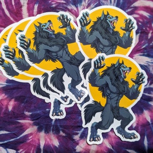 Full Moon Eddie Werewolf glossy Vinyl Sticker 5in X 4in - Etsy