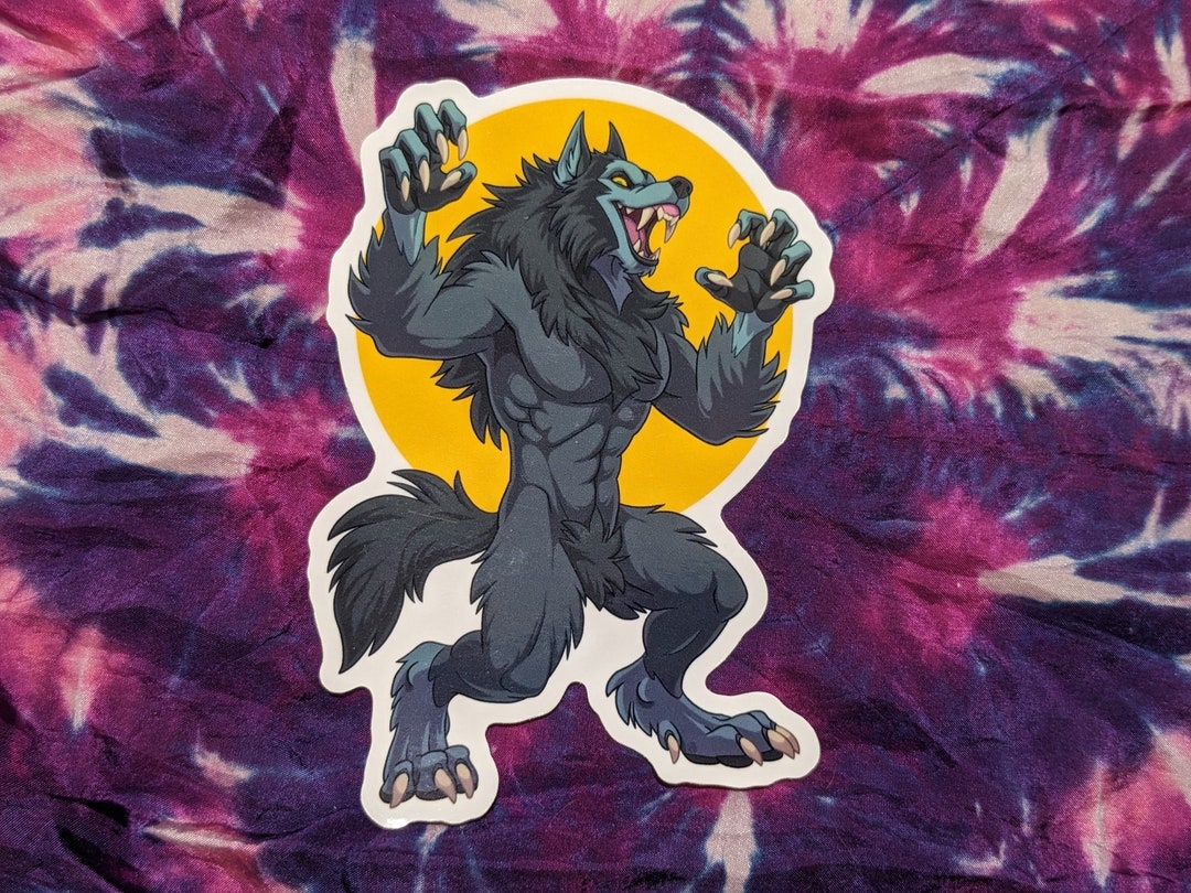 Full Moon Eddie Werewolf glossy Vinyl Sticker 5in X 4in Water Proof ...