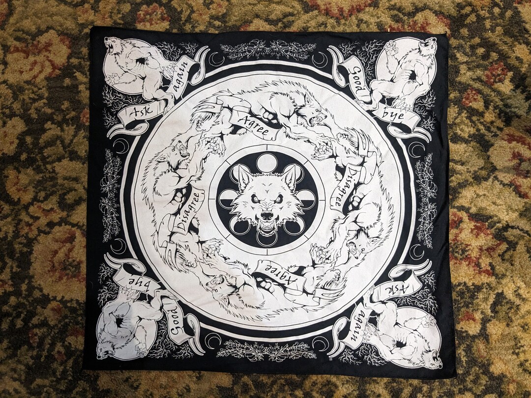 Divination Werewolf Bandana / Divination Cloth / Altar Cloth / Face ...
