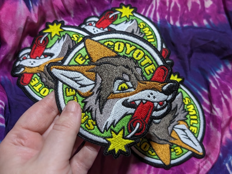 Smile E. Coyote Embroidered Patch - Etsy