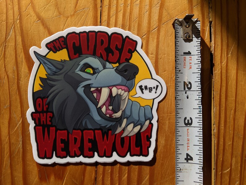 Curse of the Werewolf Sticker Vinyl Sticker 4in X 4in - Etsy