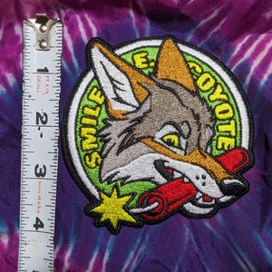 Smile E. Coyote Embroidered Patch - Etsy