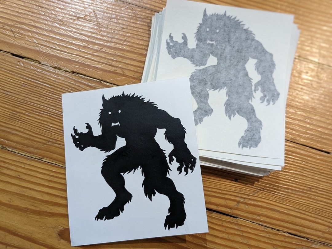 Werewolf Silhouette Vinyl Decal | 5in X 4.5in | Water Proof Sticker ...