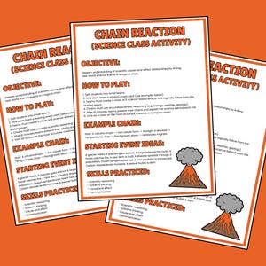 Chain Reaction Science Game | Printable Cause & Effect Classroom ...