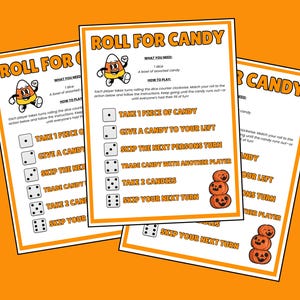 Roll for Candy Dice Game: Printable Party Fun (PDF Download - Etsy