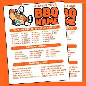 What’s Your BBQ Name? | Funny Printable Cookout Game With Name Tags ...