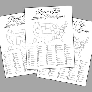 License Plate Road Trip Game | Printable U.S. States Car Activity for ...