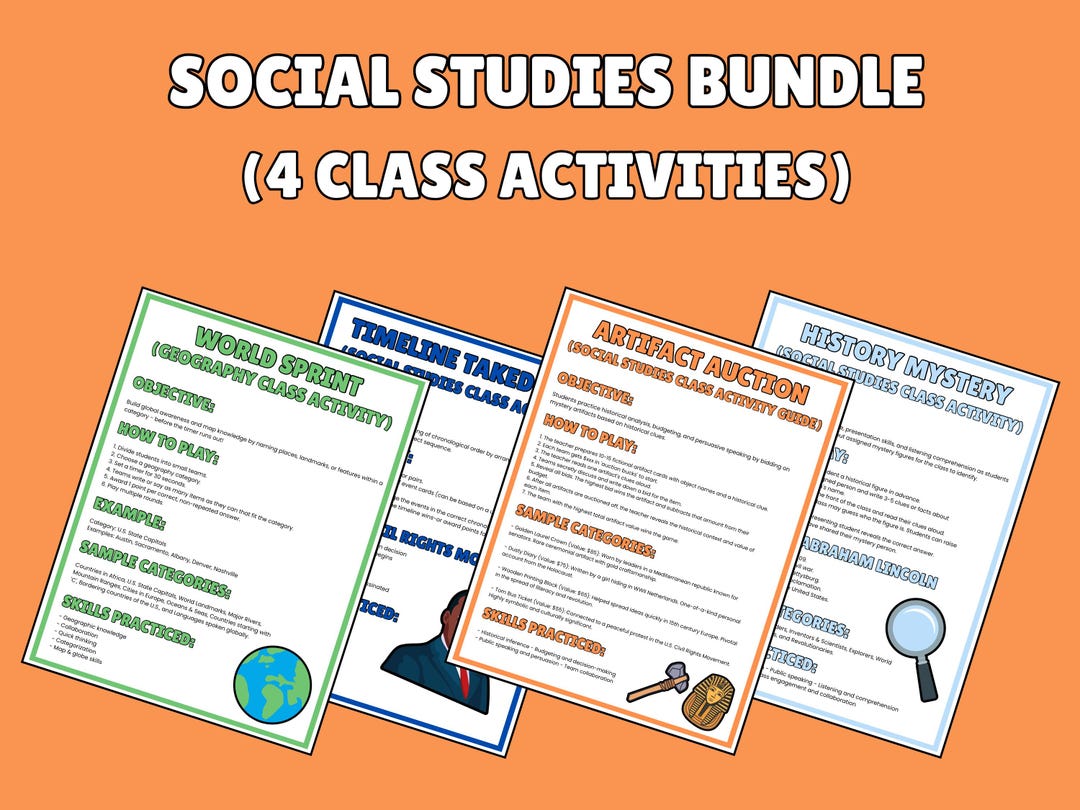 Social Studies Games Bundle: History & Geography Activities (PDF ...