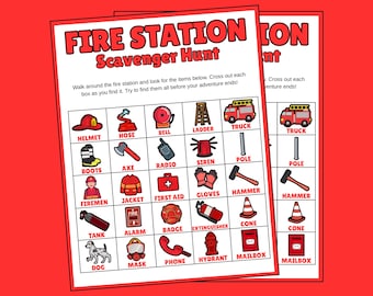 Fire Station Scavenger Hunt Printable: Explore, Discover, and Color ...