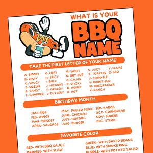 What’s Your BBQ Name? | Funny Printable Cookout Game With Name Tags ...