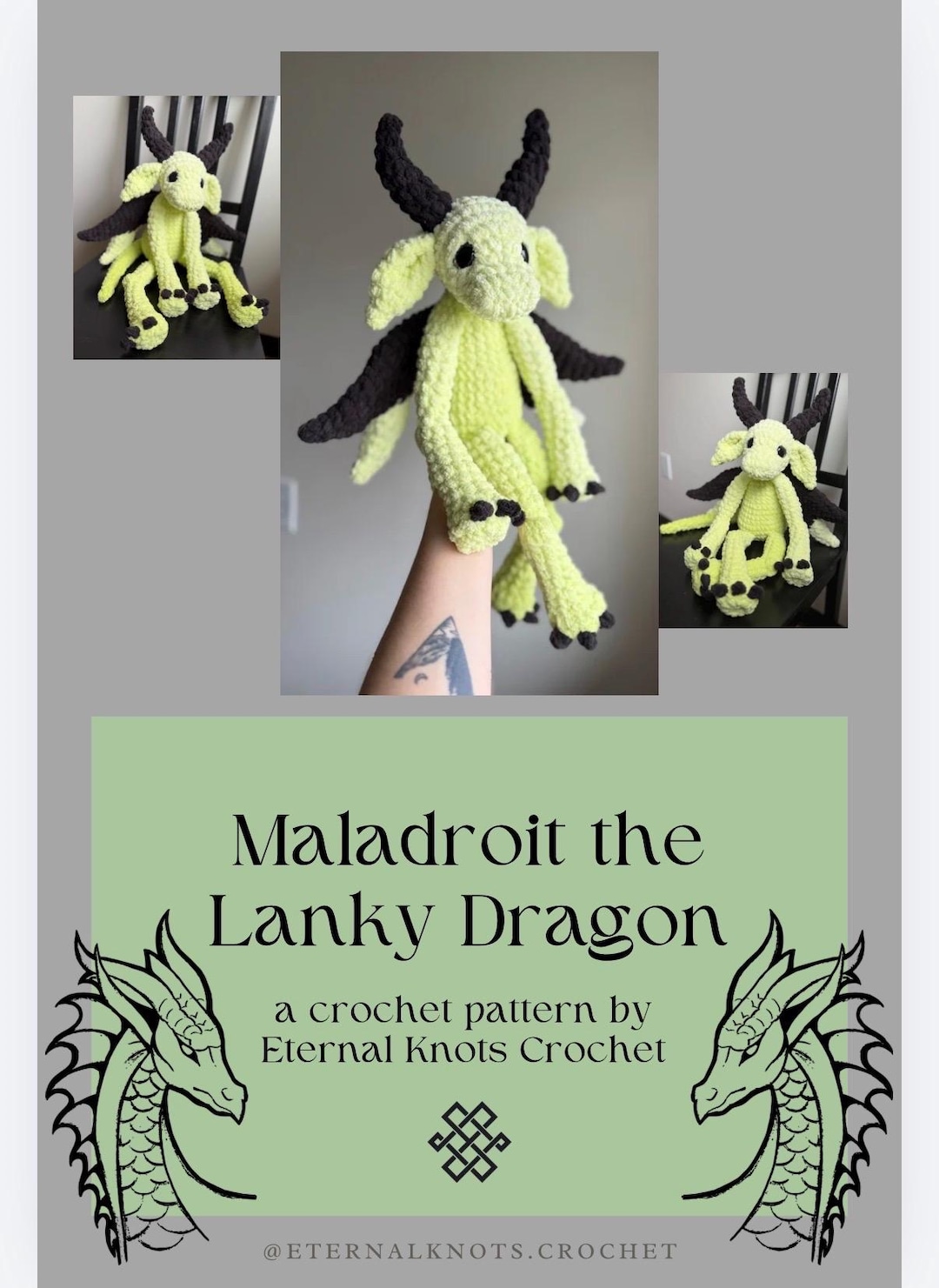 Maladroit the Lanky Dragon (crochet Pattern) - Etsy
