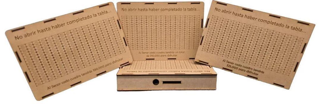 Challenge Piggy Bank, MDF Target Laser Cut and Engraved 10,000, 25,000 ...