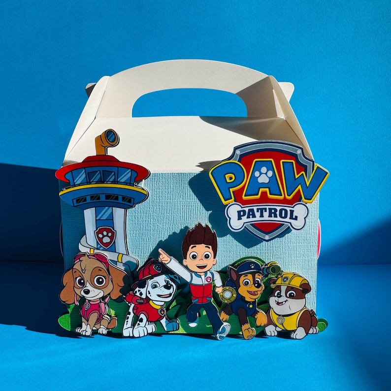 Paw Patrol 3D Gable Box, Party Favour Box - Etsy