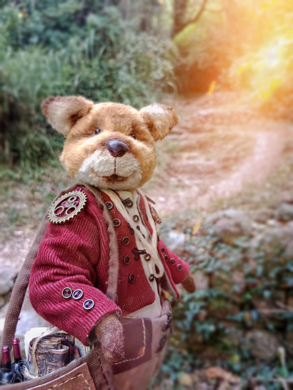 Captain Bram - Steampunk Art Doll, Fox Teddy Toy - Unique Collectible ...