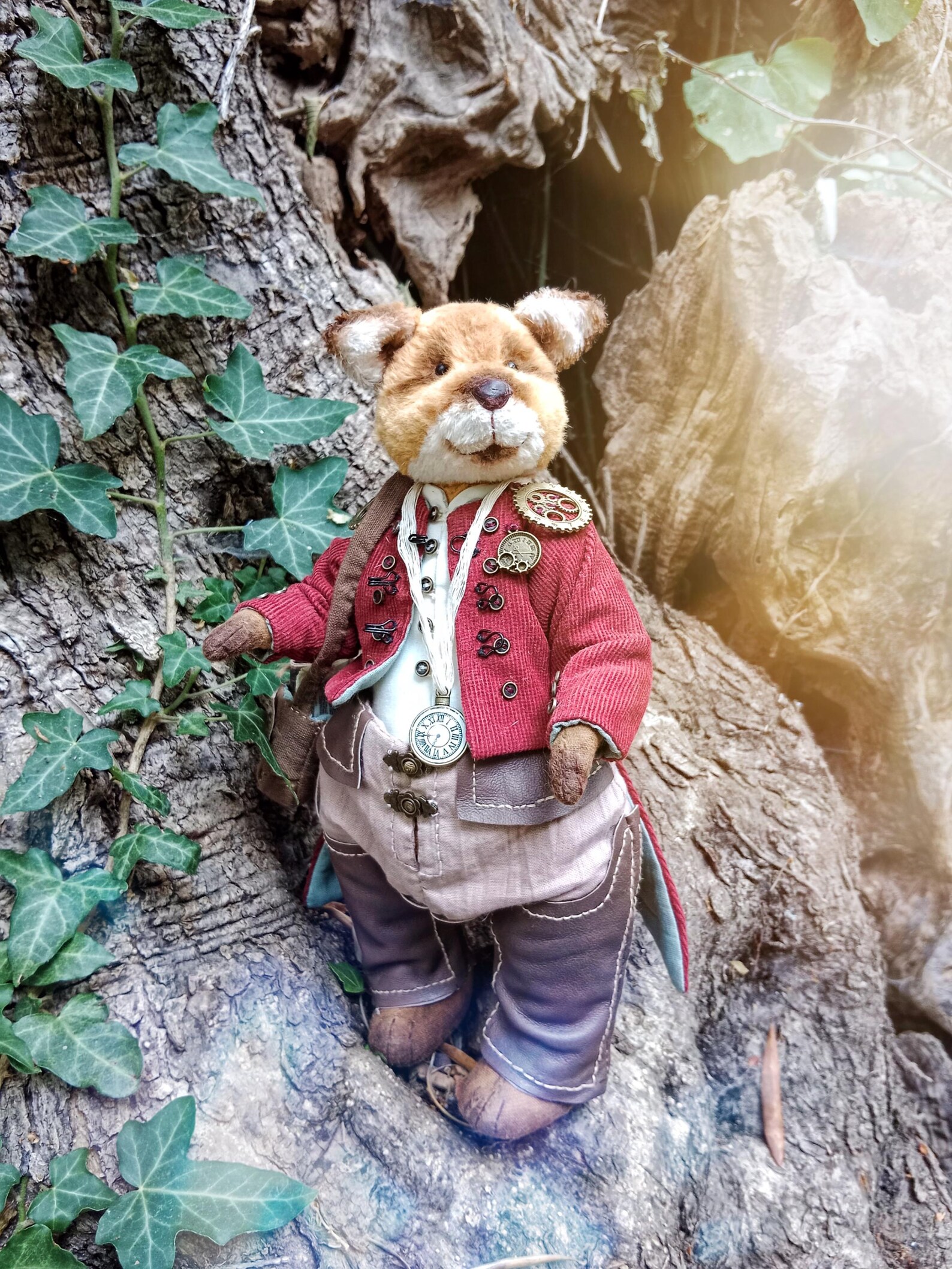 Captain Bram - Steampunk Art Doll, Fox Teddy Toy - Unique Collectible ...