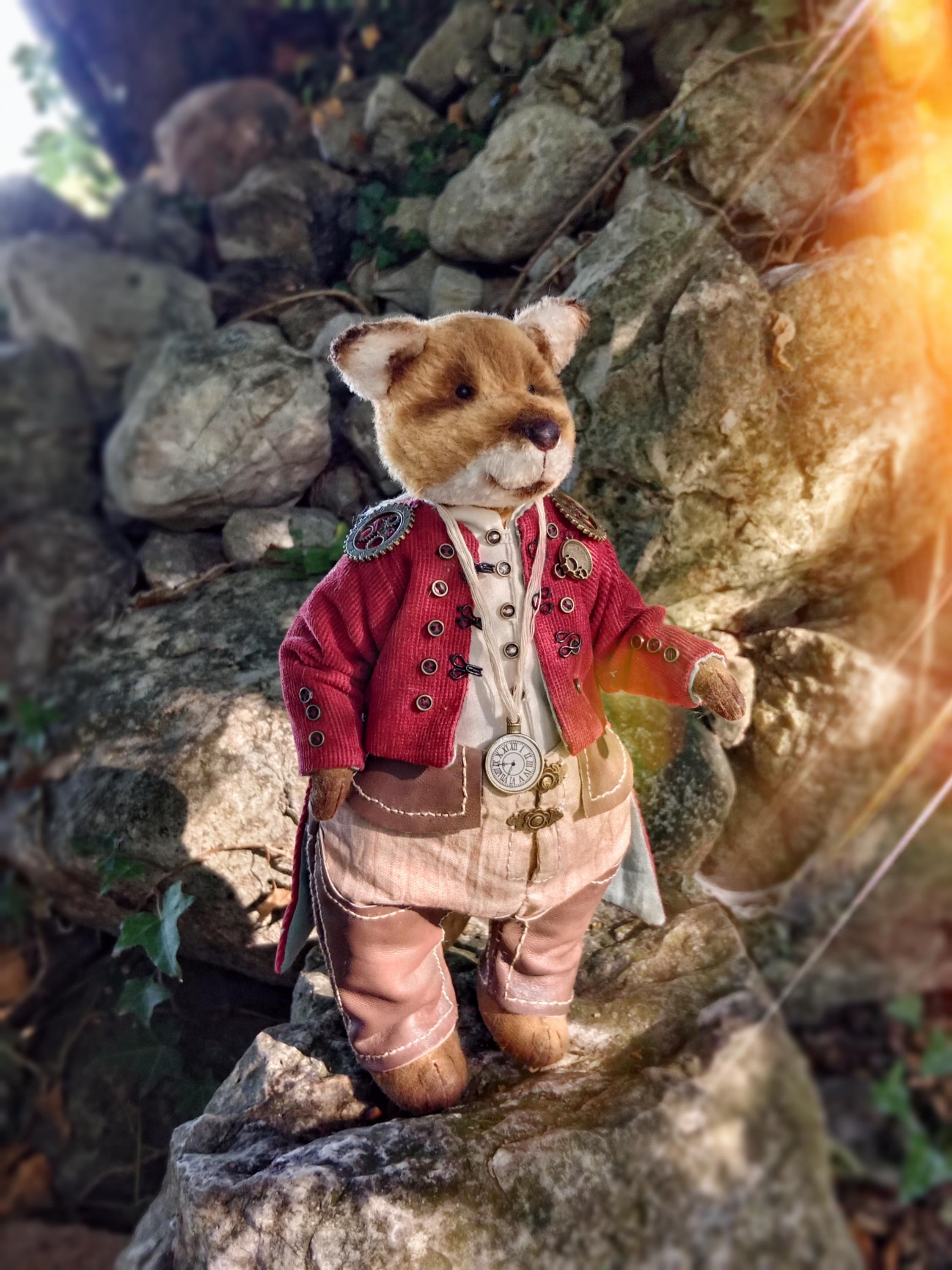 Captain Bram - Steampunk Art Doll, Fox Teddy Toy - Unique Collectible ...