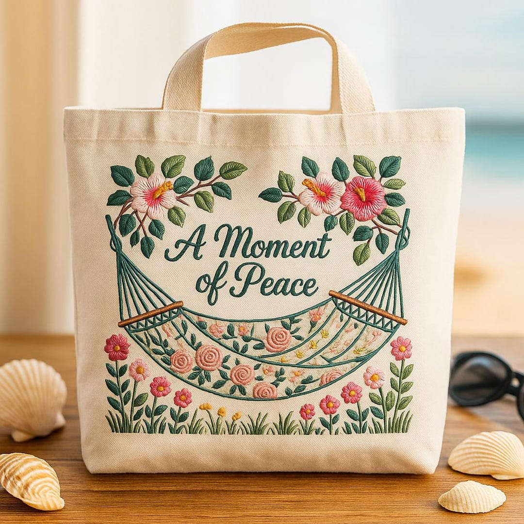Floral Hammock Machine Embroidery Design – A Moment of Peace Embroidery ...
