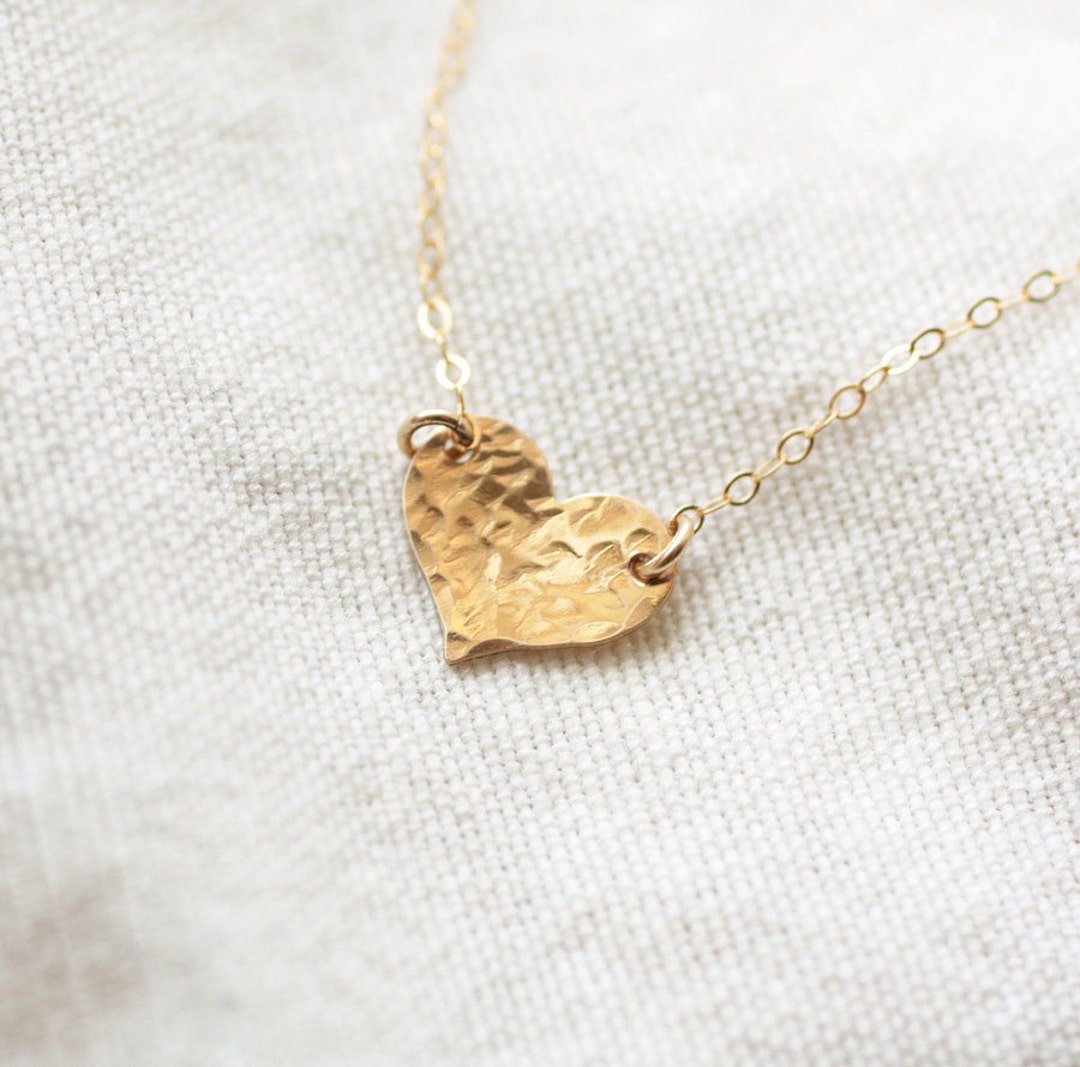 Tiny Heart Necklace - Gold Fill /sterling Silver / Rose Gold / Dainty ...