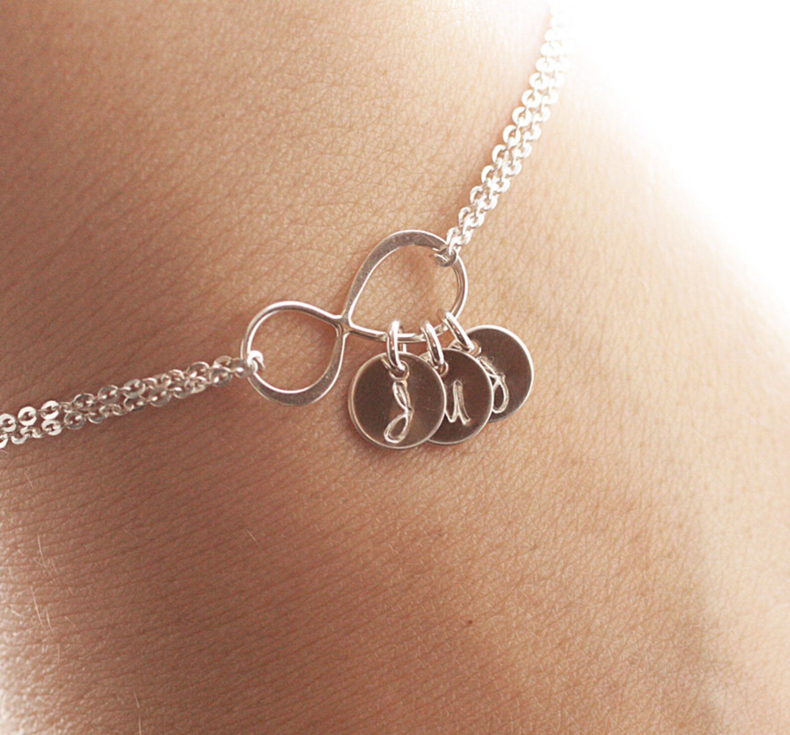 Infinity Bracelet Personalized Infinity Initial Bracelet | Etsy