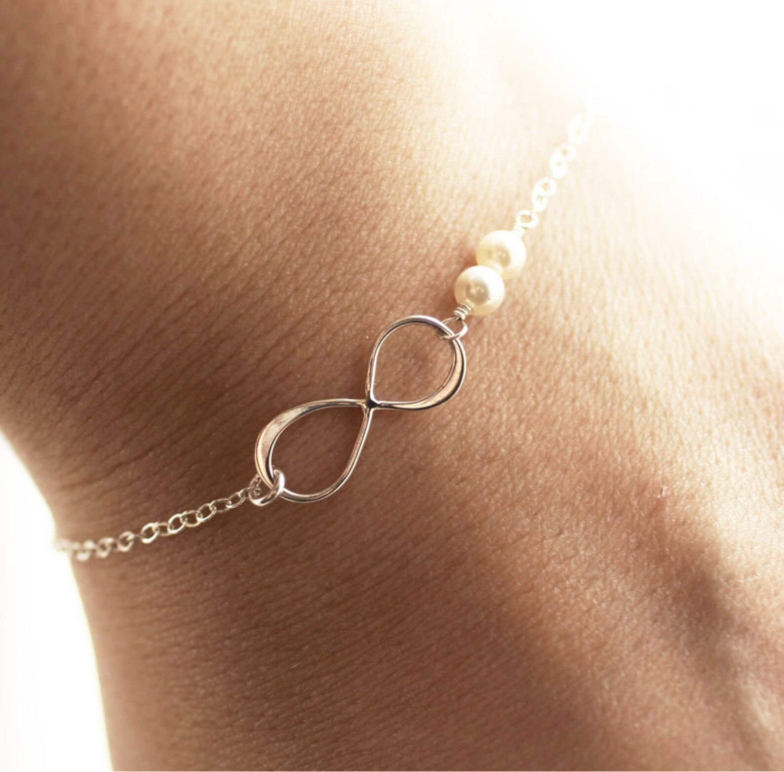Infinity Bracelet Sterling Silver Infinity Bracelet - Etsy
